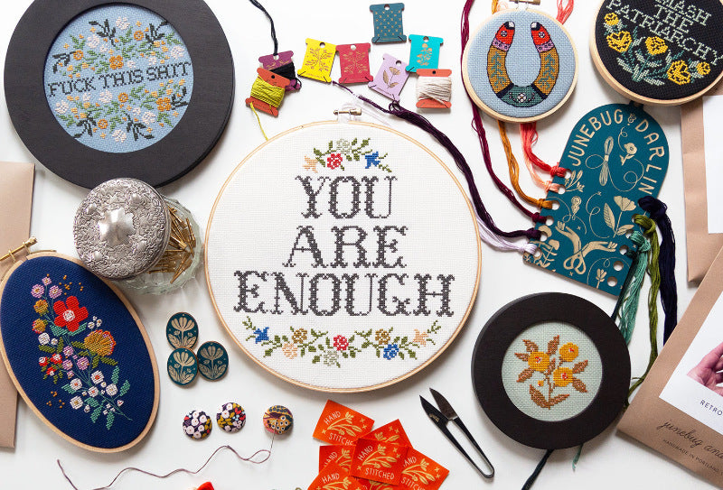 Junebug and Darlin Cross Stitch Kits