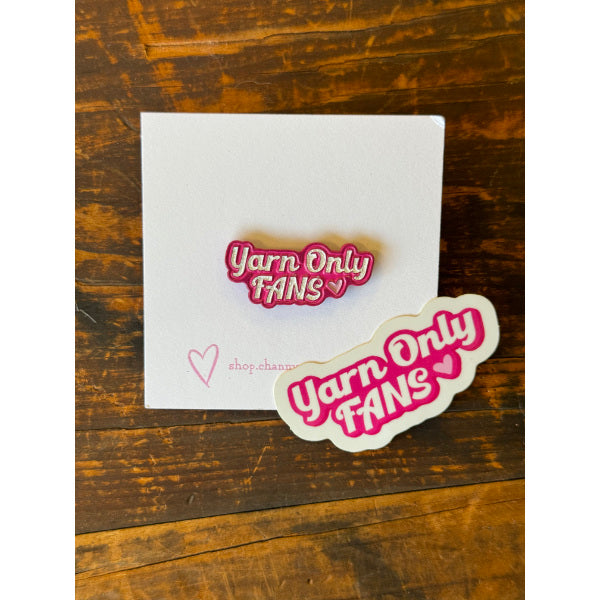 Yarn Only Fans Glitter Enamel Pin