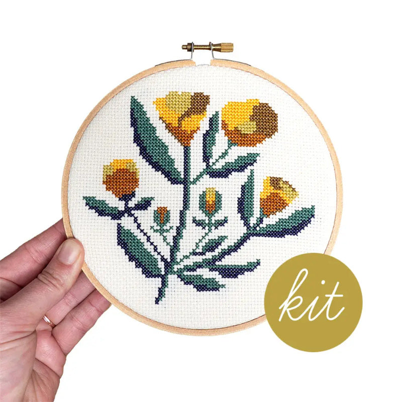 Floweret Cross Stitch Kit – The Craftivist