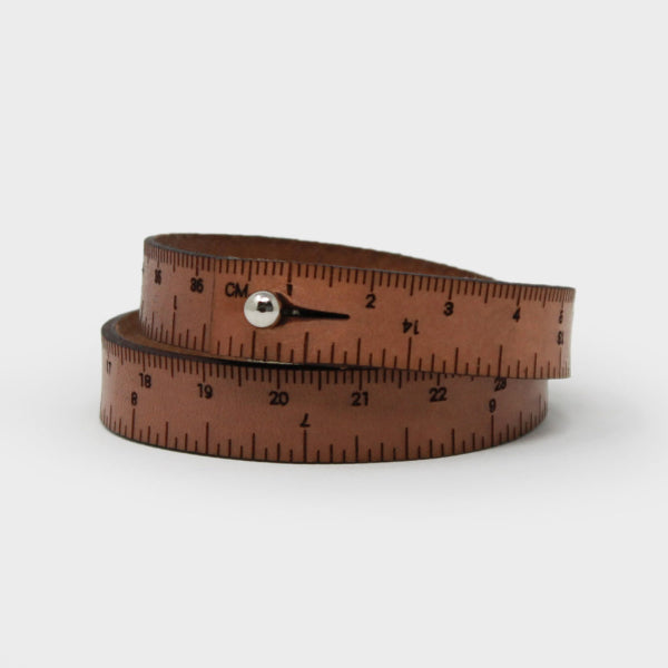 Leather Wrist Ruler | Engraved Inch & Centimeter Measurements